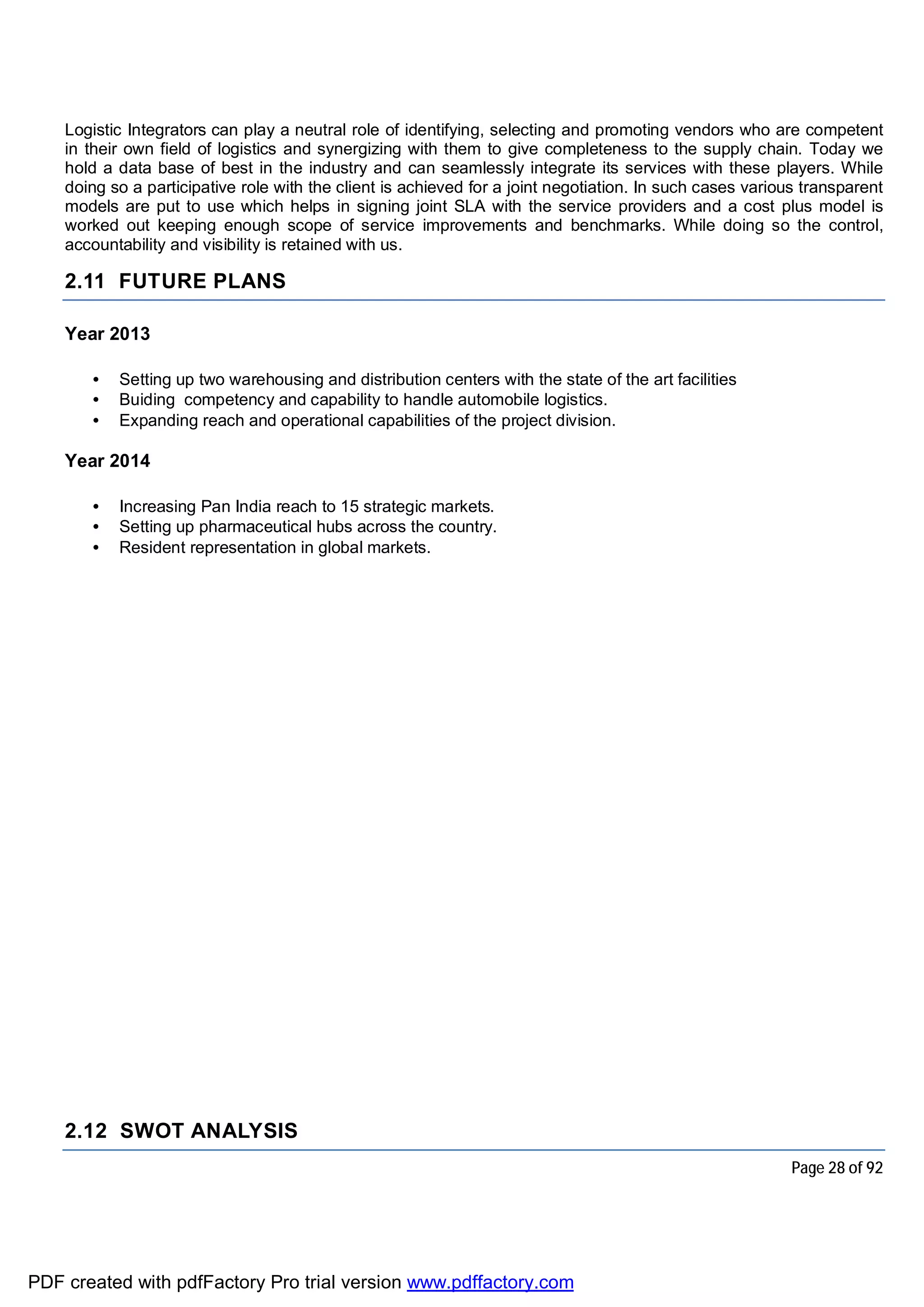 SIP Final Report (Logistic) | PDF