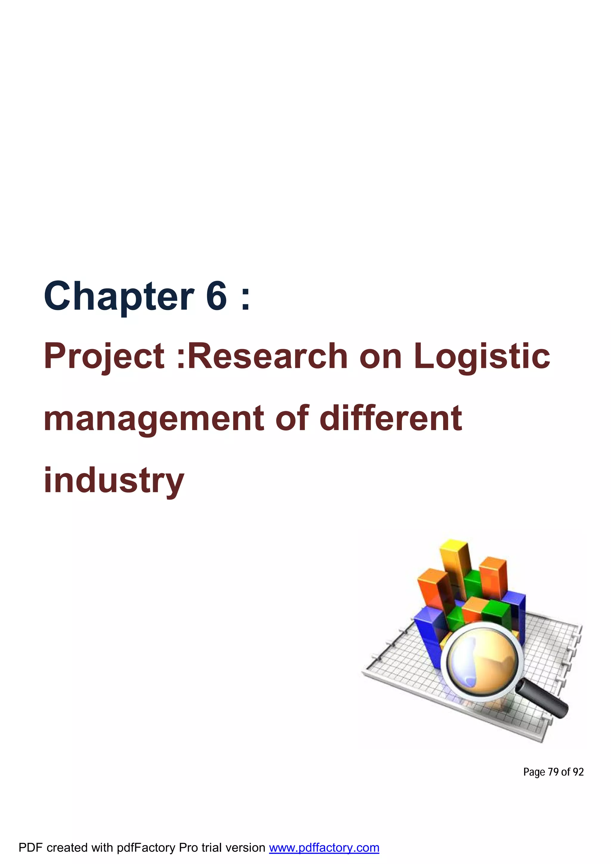 SIP Final Report (Logistic) | PDF