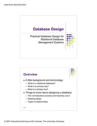 Databasedesign 120815192523-phpapp02 | PDF
