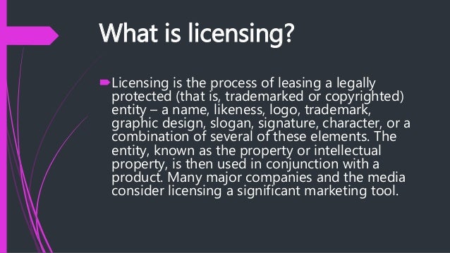 Licensing as a Business by Eli Chmouni