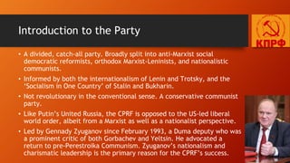 The Communist Party of the Russian Federation | PPTX