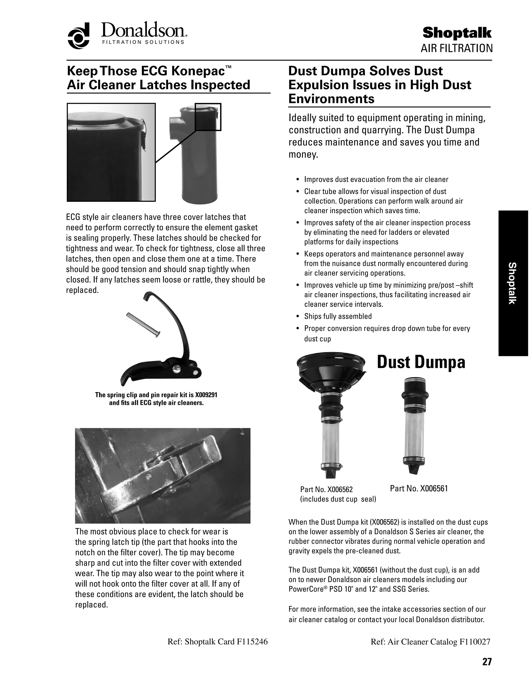 Фильтры Donaldson | PDF