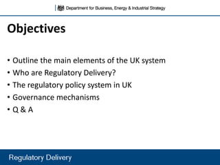 RIA in the context of regulatory policy and governance: UK | PDF