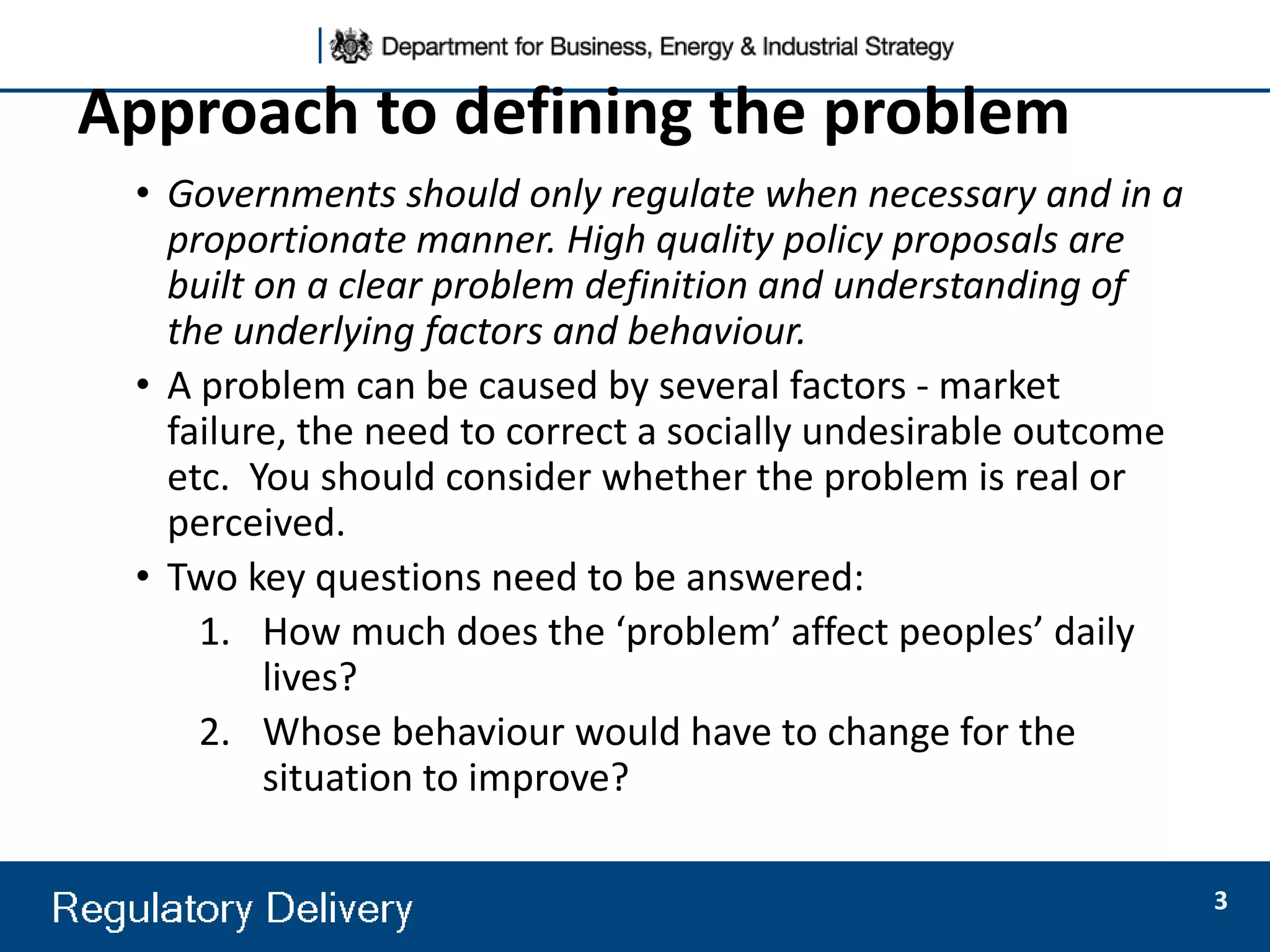 Defining the problem: UK | PPT