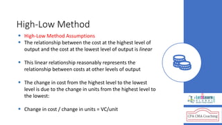 CMA Part1 | High-Low Method | www.LetsLeanrnGlobal.com