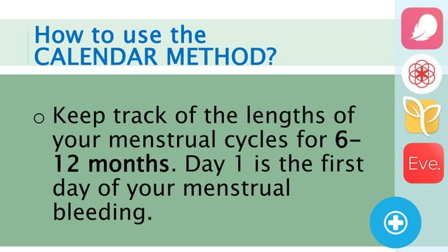 Calendar Method | PPTX | Birth Control | Reproductive Health