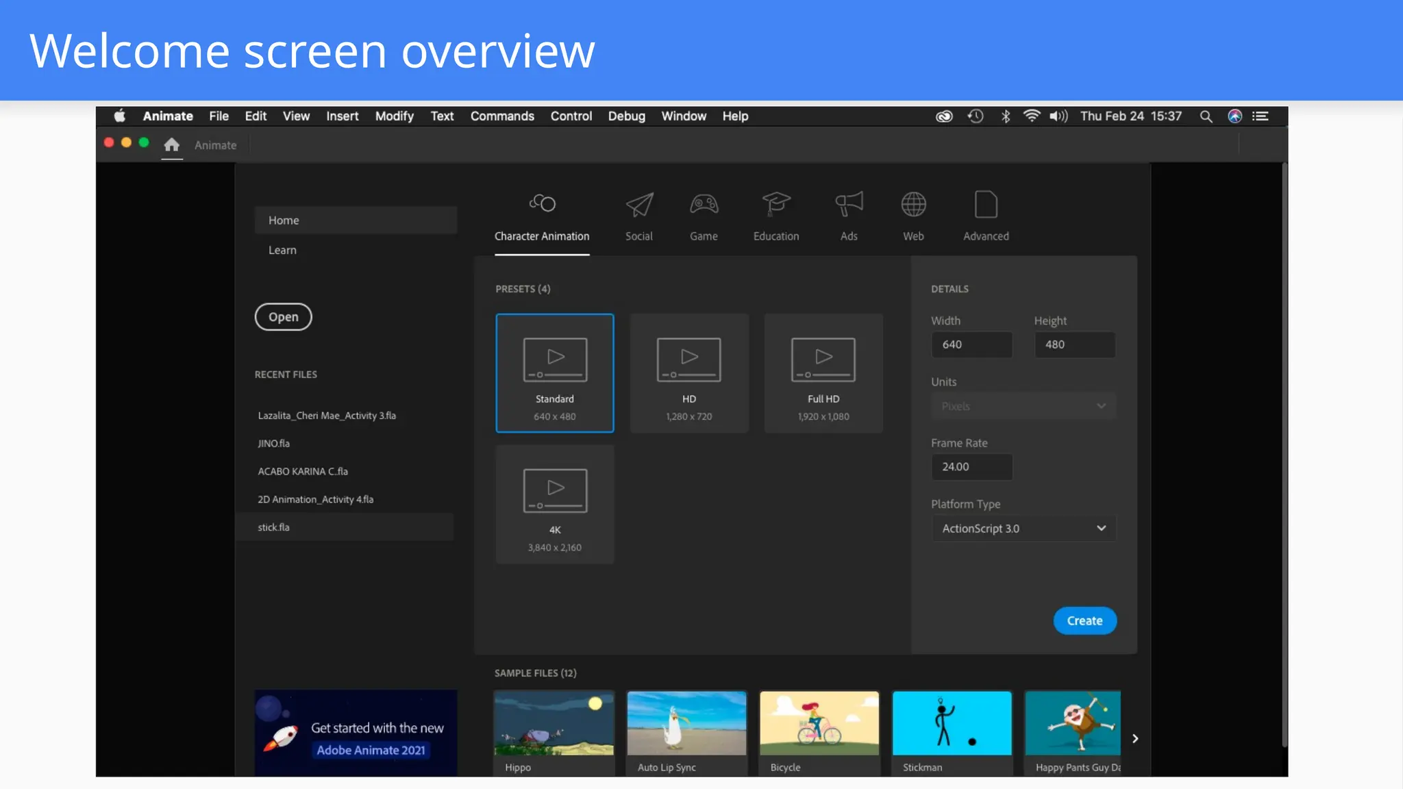 Adobe Animation and its basics and the parts of workspace | PPTX