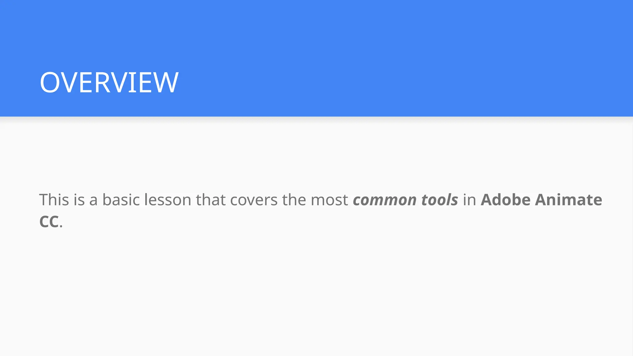 Adobe Animation and its basics and the parts of workspace | PPTX
