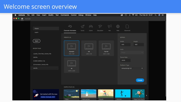 Adobe Animation and its basics and the parts of workspace | PPTX ...