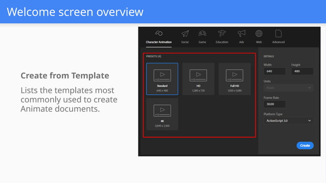 Adobe Animation and its basics and the parts of workspace | PPTX ...