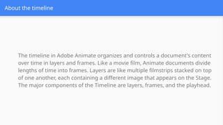 Adobe Animation and its basics and the parts of workspace | PPTX