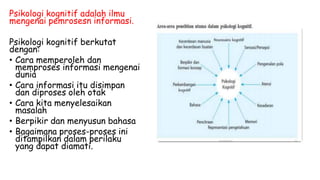 D1. dasar dasar psikolog kognitif | PPTX