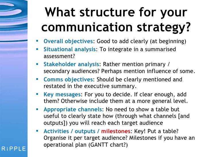 Checklist Communication Strategy Development