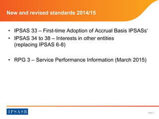 IPSAS update - Andreas Bergman, IPSAS | PDF