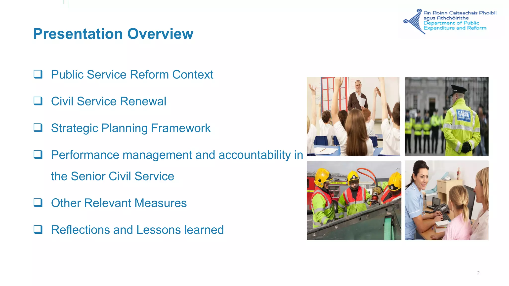 Improving performance and accountability -- Measures in the Irish civil ...