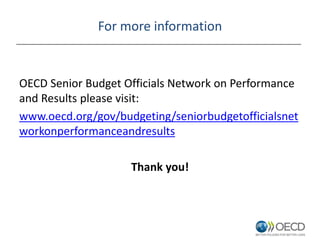Performance budgeting practices - Lisa Von Trapp, OECD | PDF