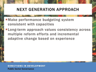 Performance budgeting practices - Ivor Beazley, World Bank | PPT