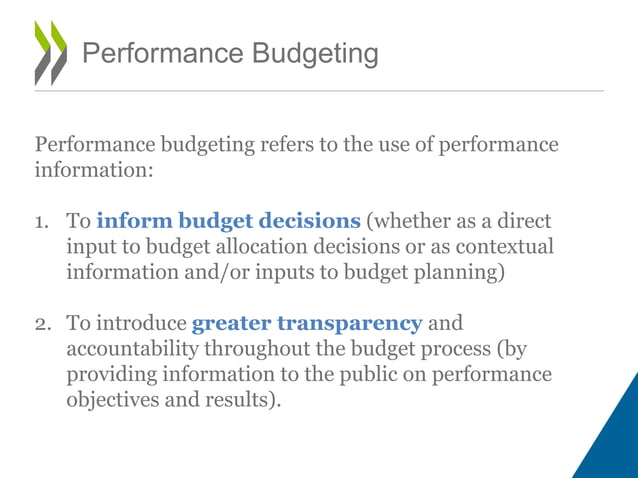 Performance budgeting & measurement systems - Ivor Beazley, OECD Secretariat | PPT
