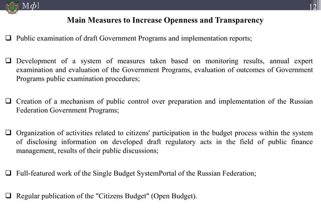 OECD, 10th Meeting of CESEE Senior Budget Officials - Russian Federation | PPT