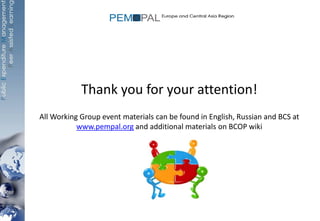 Best practices for performance budgeting - Nadia CARSIMAMOVIC, PEMPAL ...