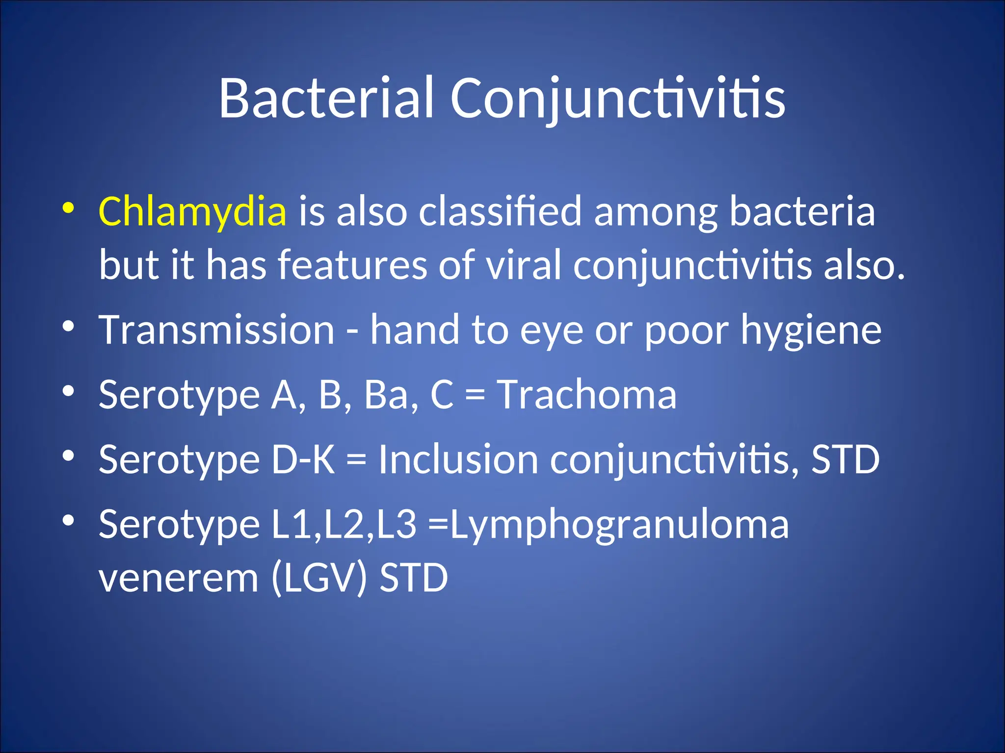 D1 - Applied Anatomy of Conjunctiva & Classification of Conjunctivitis.ppt