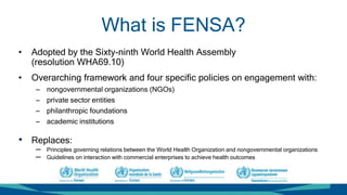 Framework of Engagement with non-State actors (FENSA) | PPTX