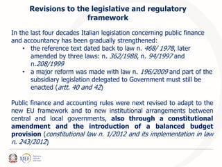 Reforming the italian budget process: strengthening the allocation ...