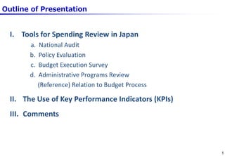 Tools for spending review in Japan and the use of key performance ...