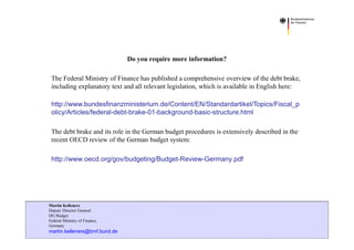The German "Debt Brake" - Martin Kelleners, Germany | PDF | Business ...