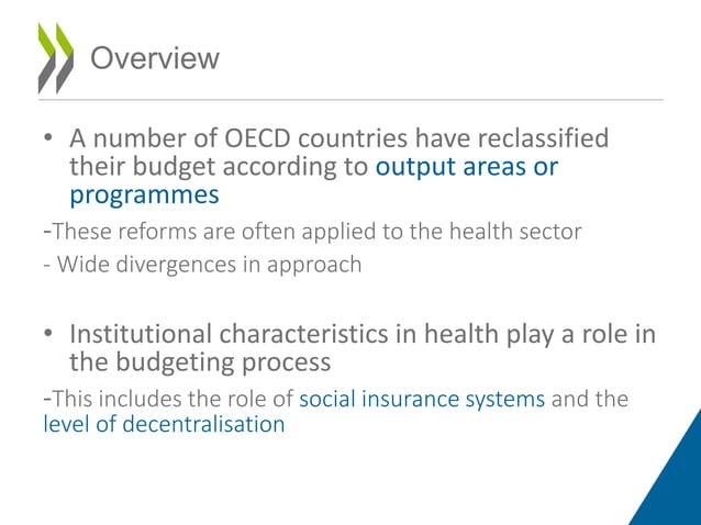 Programme budgeting for health - Edwin Lau, OECD Secretariat | PDF