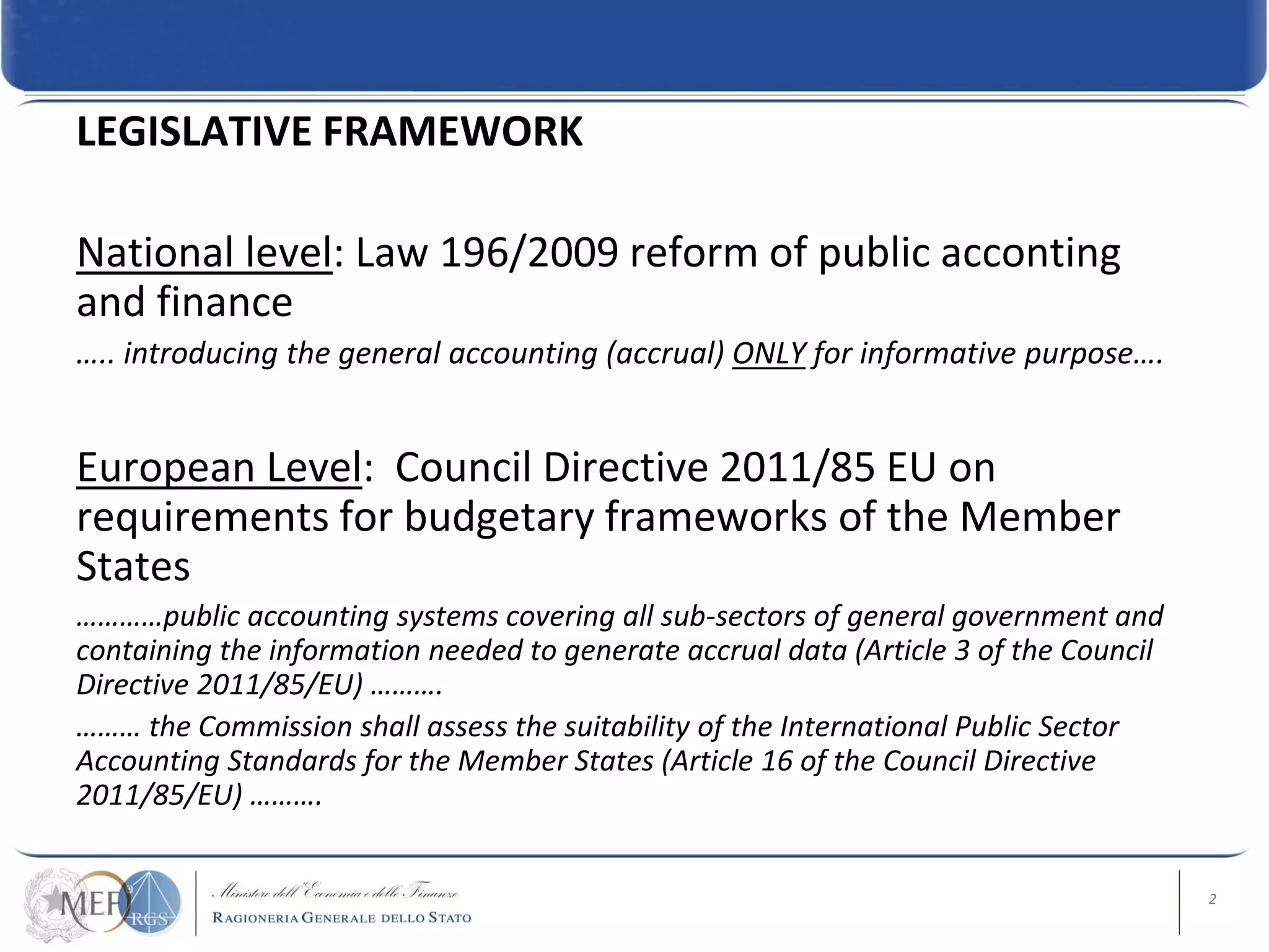 The Italian path towards accrual accounting - Fabrizio Mocavini, Italy ...