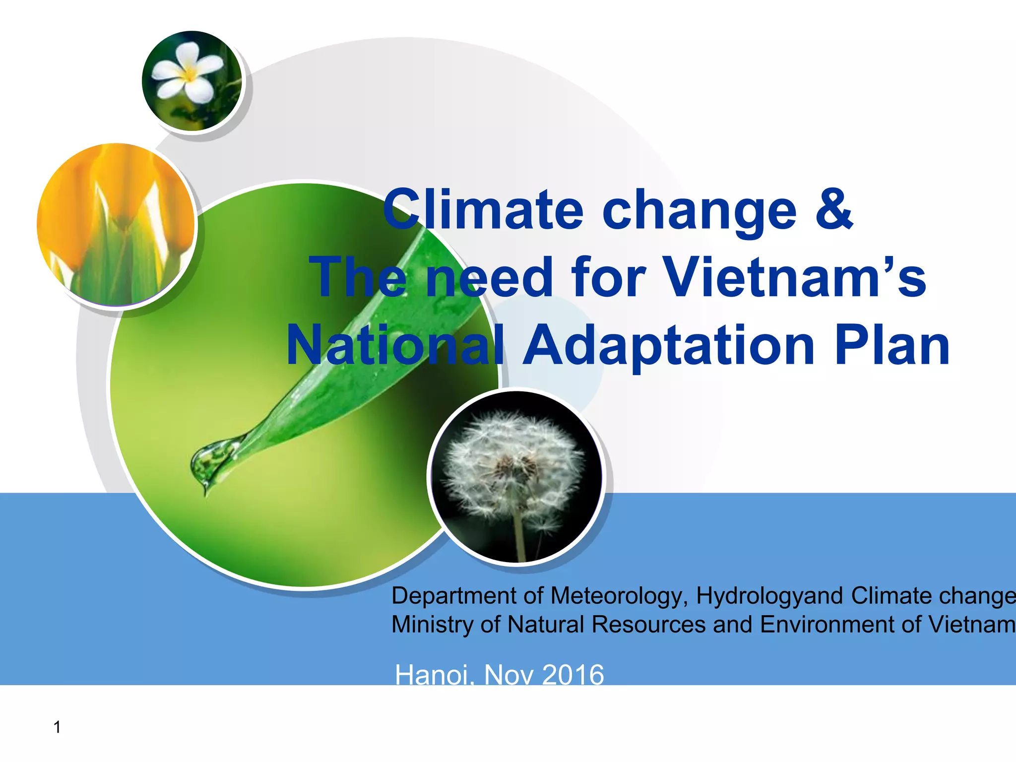 NAP Training Viet Nam - Climate Change and Viet Nam's NAP | PPT