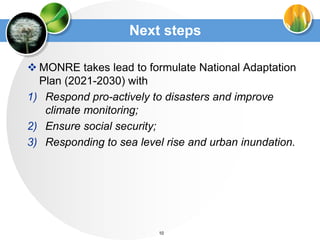 NAP Training Viet Nam - Climate Change and Viet Nam's NAP | PPT