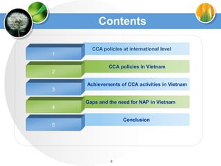 NAP Training Viet Nam - Climate Change and Viet Nam's NAP | PPT