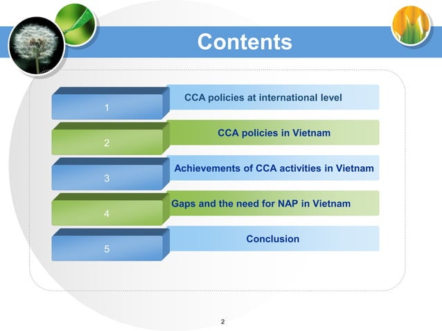NAP Training Viet Nam - Climate Change and Viet Nam's NAP | PPT