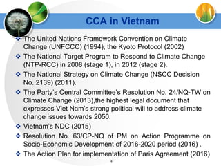 NAP Training Viet Nam - Climate Change and Viet Nam's NAP | PPT
