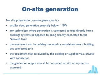 Untangling the Complexity of On-site Electricity Generation | PPT