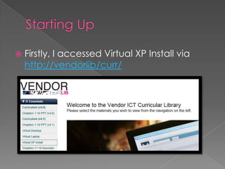 D1 virtual xp install | PPTX | Computing | Technology & Computing
