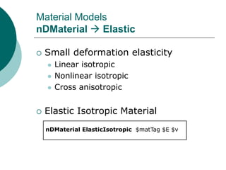 Geotechnical Elements and Models in OpenSees | PDF