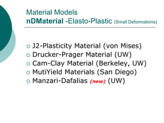 Geotechnical Elements and Models in OpenSees | PDF