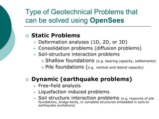 Geotechnical Elements and Models in OpenSees | PDF