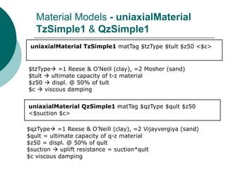 Geotechnical Elements and Models in OpenSees | PDF