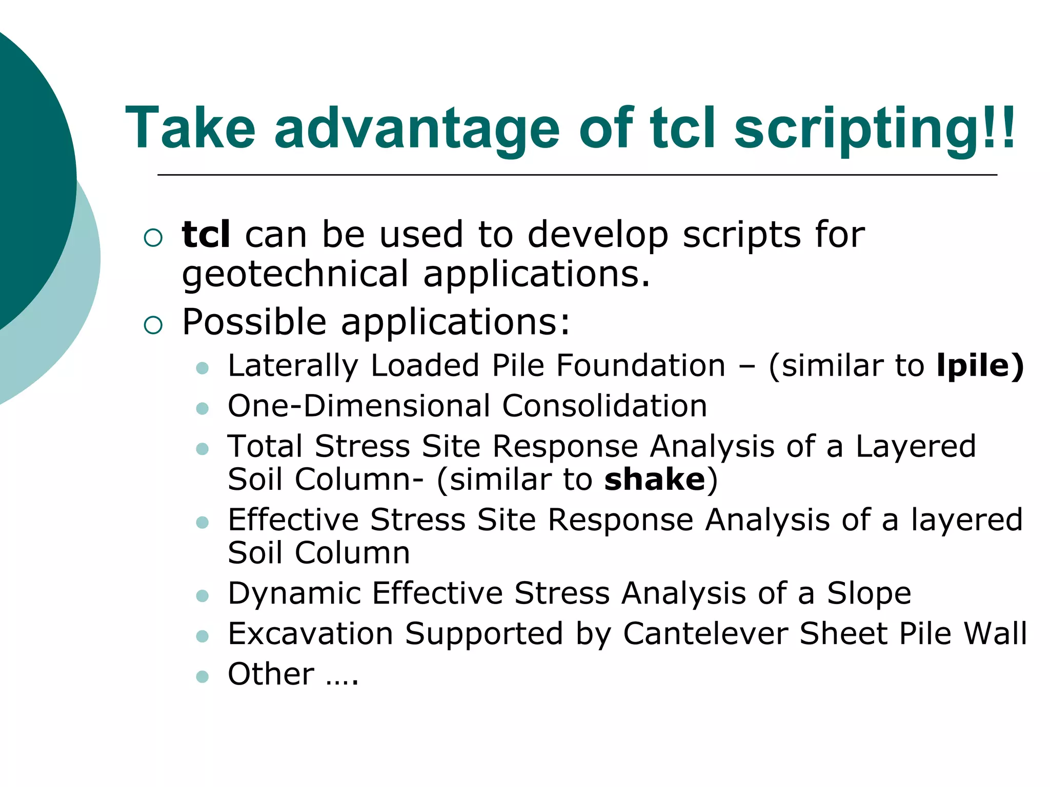 Geotechnical Examples using OpenSees | PDF