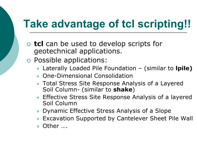 Geotechnical Examples using OpenSees | PDF