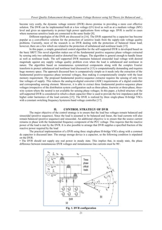Power Quality Enhancement through Dynamic Voltage Restorer using SRF Theory for Balanced and ...