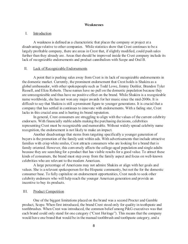 Crest SWOT Analysis