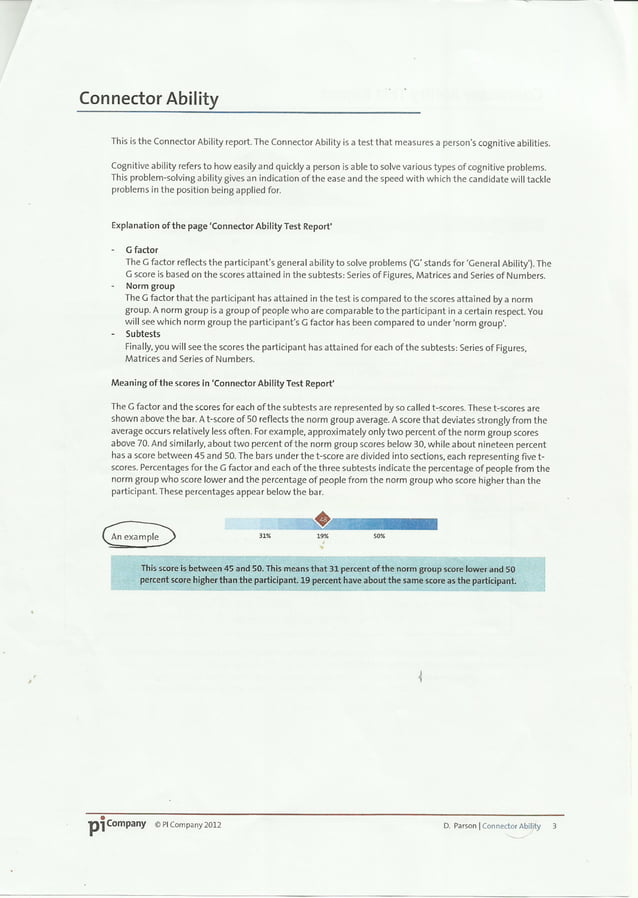 PI - Connector Ability Test Result | PDF