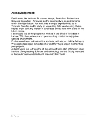 Report for internship | PDF | Databases | Computer Software and Applications