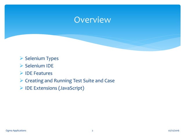 Selenium IDE and Extensions | PPTX