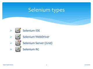 Selenium IDE and Extensions | PPTX